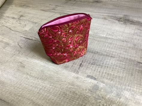 Small Raspberry Make Up Bag Folksy