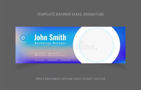 Template Design Email Signature Stock Vector Illustration Of Corporate Graphic 318152141