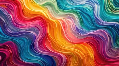 Premium Photo Colorful Waves Merging In A Mesmerizing Pattern