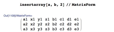 Matrix Efficient Method For Inserting Arrays Into Arrays