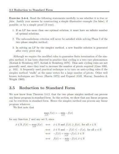 Standard Form Examples To Download