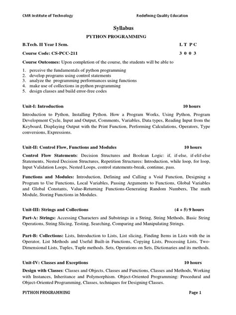 Year Python Programming Pdf Control Flow Python Programming