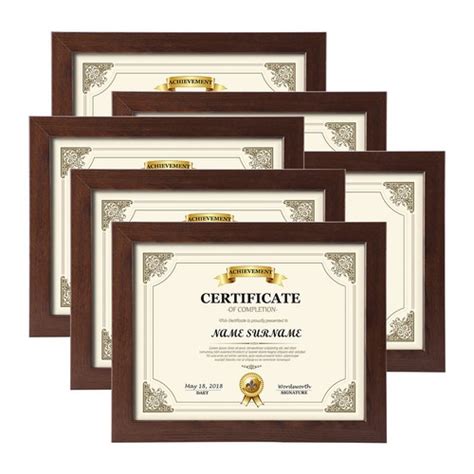 85 X 11 Picture Frames Set Of 6 85 By 11 Photo Document Certificate