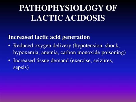 Management Of Lactic Acidosis
