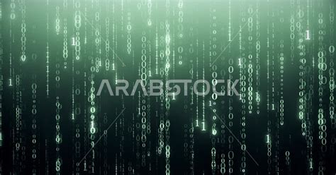 3d Animation Of Binary Code Digital Matrix Background Algorithm Codes