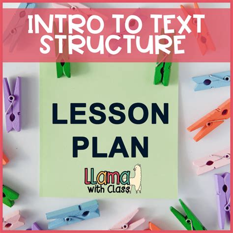 How To Teach Text Structure Introduction Lesson Plan With Free