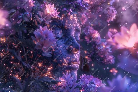 Premium Photo Celestial Garden With Interstellar Beings In Inter