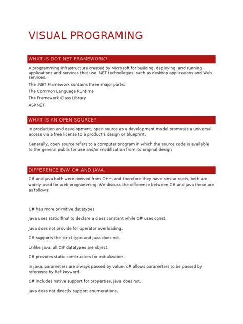 visual programing pdf