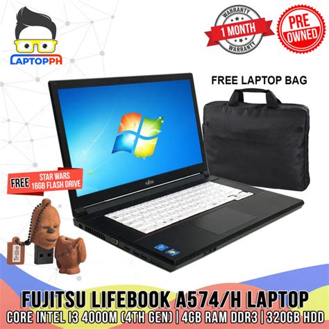 Fujitsu Lifebook A574h Intel Core I5 4th Gen 4000m 24ghz 4gb