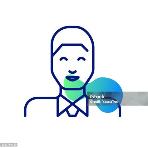 셔츠와 넥타이를 입은 젊은 프로 남자 픽셀 완벽 편집 스트로크 아이콘 가공의 인물에 대한 스톡 벡터 아트 및 기타 이미지