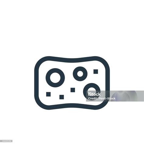 스폰지 벡터 아이콘 스폰지 편집 가능한 스트로크 웹 및 모바일 앱 로고 인쇄 매체에 사용하기 위한 스폰지 선형 기호 얇은 선