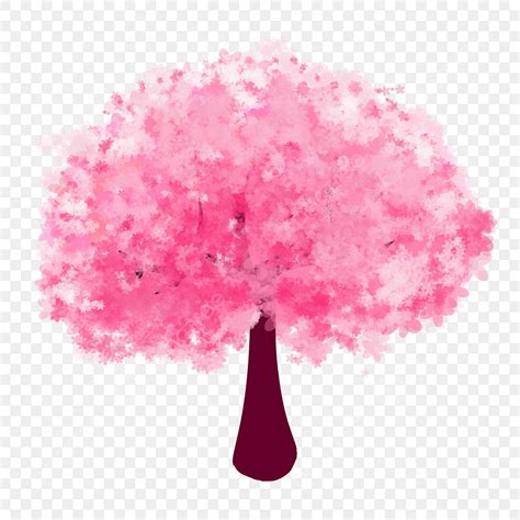 핑크 벚꽃 큰 나무 일러스트 만화 벚꽃 클립 아트 분홍색 벚꽃 벚꽃 큰 나무 Png 일러스트 및 Psd 이미지 무료 다운로드 Pngtree