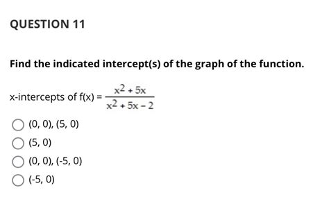 Solved Find The Indicated Intercept S Of The Graph Of The Chegg Com