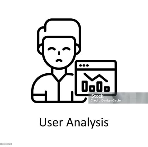 사용자 분석 벡터 개요 아이콘 디자인 그림입니다 흰색 배경 Eps 10 파일의 데이터 분석 기호 0명에 대한 스톡 벡터 아트 및 기타 이미지 Istock