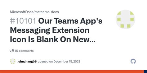 Our Teams Apps Messaging Extension Icon Is Blank On New Teams · Issue 10101 · Microsoftdocs