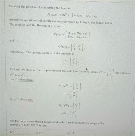 solved consider the problem of minimizing the function