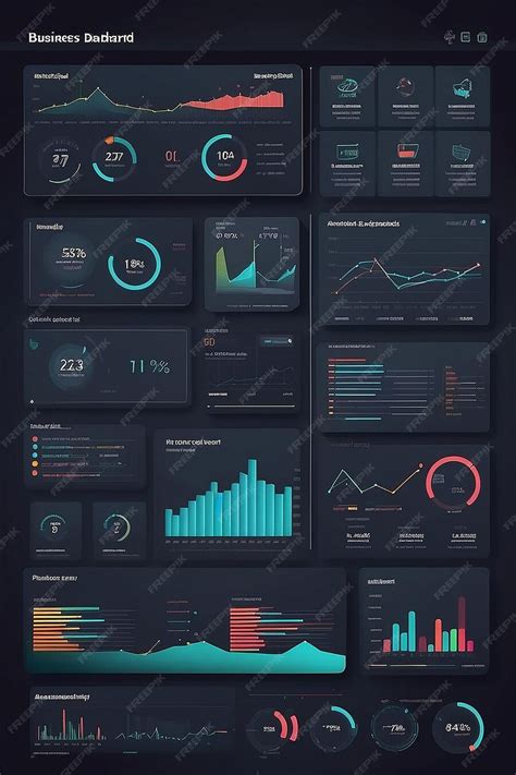 Conceptual Business Dashboard For Financial Data Analysis Premium Ai