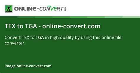 Tex To Tga Online