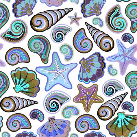 Seashell Pattern Fabric