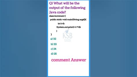 Java Program Mcqjava Interview Questionsjava Quiz Javashorts