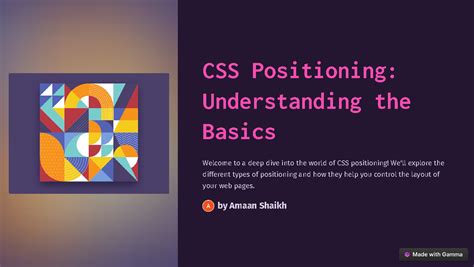 Css Positioning Understanding The Basics Css Positioning Understanding The Basics Welcome To
