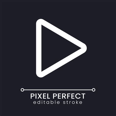 Play Pixel Perfect White Linear Ui Icon For Dark Theme Multimedia Player Control Vector Line
