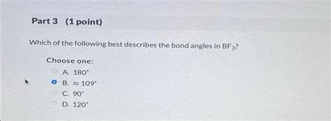 Solved Draw The Bond Dot Lewis Diagram Of Bf3 Sc ® 120 O Select A 1 Answer