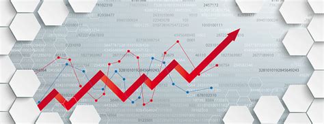 White Hexagon Structure Growth Chart Header Stock Illustration