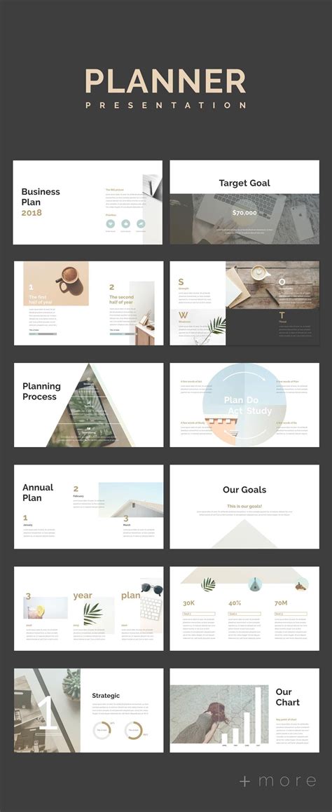Simple Planner Presentation Template Presentation Powerpoint Dg
