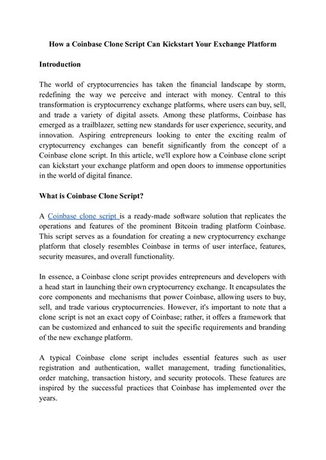 Coinbase Clone Script Quinn Sparkle Page 1 4 Flip Pdf Online