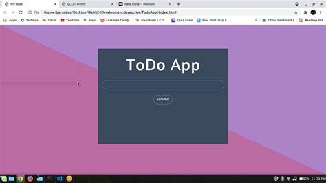 This Is My First Project A Todo App Using Htmlcssboostrap4 Js Here