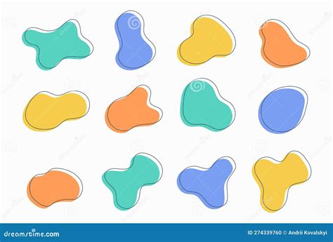 Abstract Liquid Shape Set Of Modern Graphic Elements Set Of Irregular