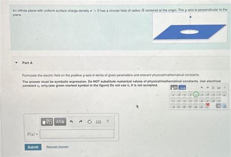Solved An Infinite Plane With Uniform Surface Charge Density