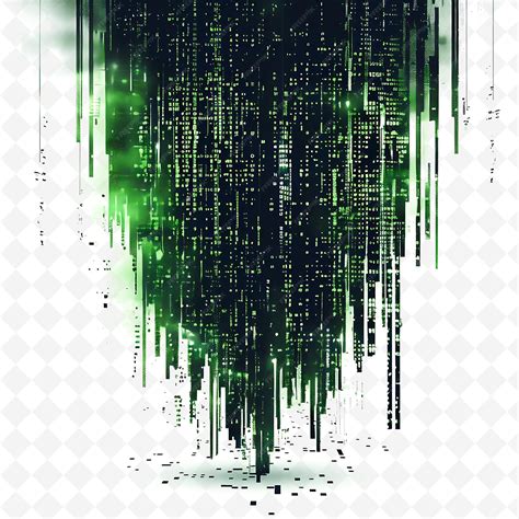 Premium Psd Png Hacker Encryption Glitch With Binary Code Abstract