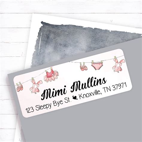 It S A Girl Custom Return Address Labels Personalized Return Baby Shower Address Stickers