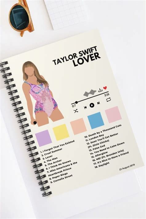 Taylor Swift Notebook Swiftie Notebook Lover Swiftie Merch Etsy Taylor Swift Taylor Swift