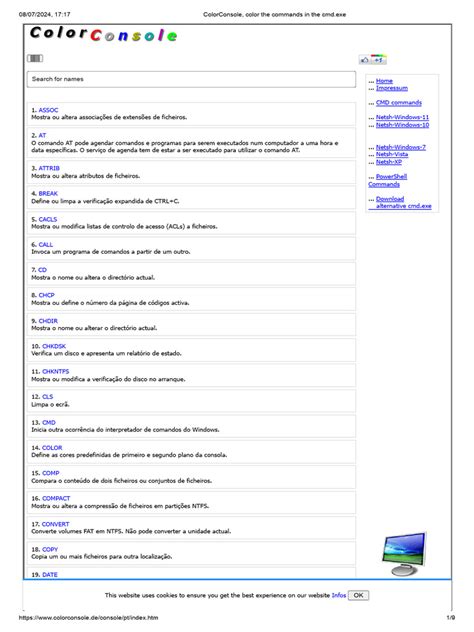 Colorconsole Color The Commands In The Cmdexe Pdf Microsoft