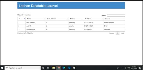 Cara Menggunakan Library Datatable Serverside Di Laravel Sahretech