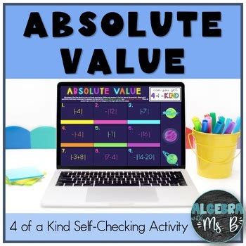 Simplifying Absolute Value Expressions Digital Activity By Algebra With Ms B