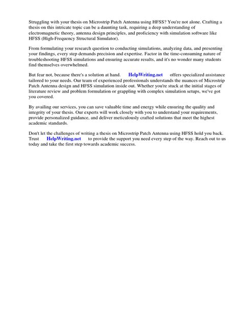 Thesis On Microstrip Patch Antenna Using Hfss Pdf Antenna Radio Polarization Waves