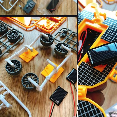 Diy 조립 태양 화성 로버 어린이 교육 완구 우주 탐사선 모델 장난감 화성 자동차