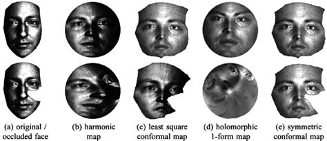 Comparison Among Different Conformal Mapping Methods For Faces Sub2 A Download Scientific