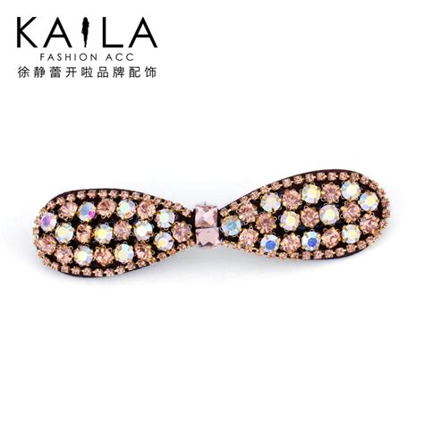 特 徐静蕾kaila闪耀蝴蝶发夹 镶钻韩版弹簧夹顶夹 彩色水钻 新品精致郁金香