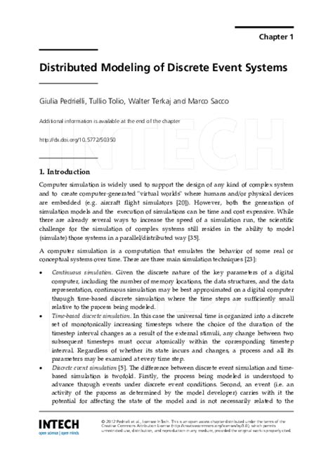 pdf distributed modeling of discrete event systems