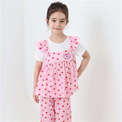 캐치 티니핑 여아용 하츄핑 러블리 뷔스티에 5부 상하복세트 Pk 이모션캐슬 스토어 아이들을 위한 마법의 공간