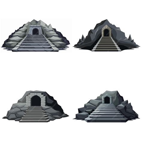 Premium Vector Four Model Of A Pyramid With A Pyramid On It