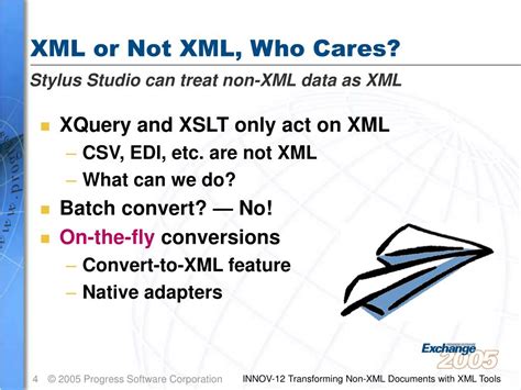 Ppt Innov 12 Transforming Non‑xml Documents With Xml Tools