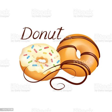 도넛 아이콘 세트 달콤한 패스트리 배너 흰색 분홍색 초콜릿 유약을 곁들인 도넛과 뿌려 와이트 배경 이상의 파티를위한 빵집 3차원 형태에 대한 스톡 벡터 아트 및 기타 이미지