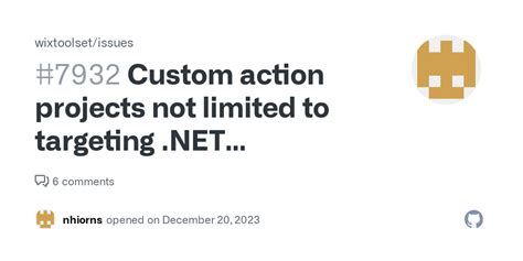 Custom Action Projects Not Limited To Targeting Net Framework · Issue