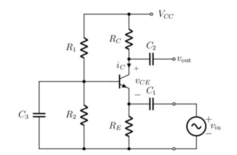 Solved A Common Base Amplifier Is Shown In The Figure Below Draw The Small Signal Equivalent